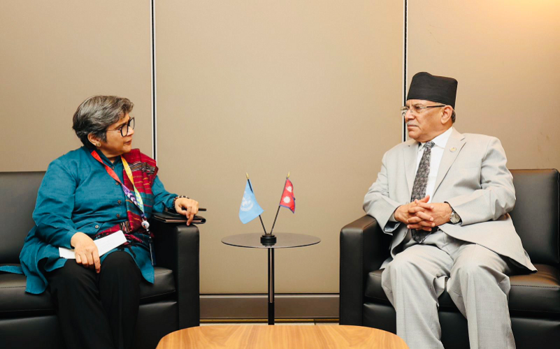 प्रधानमन्त्री दाहालसँग राष्ट्रसङ्घीय उच्च प्रतिनिधि फतिमाको भेट – Jana ...